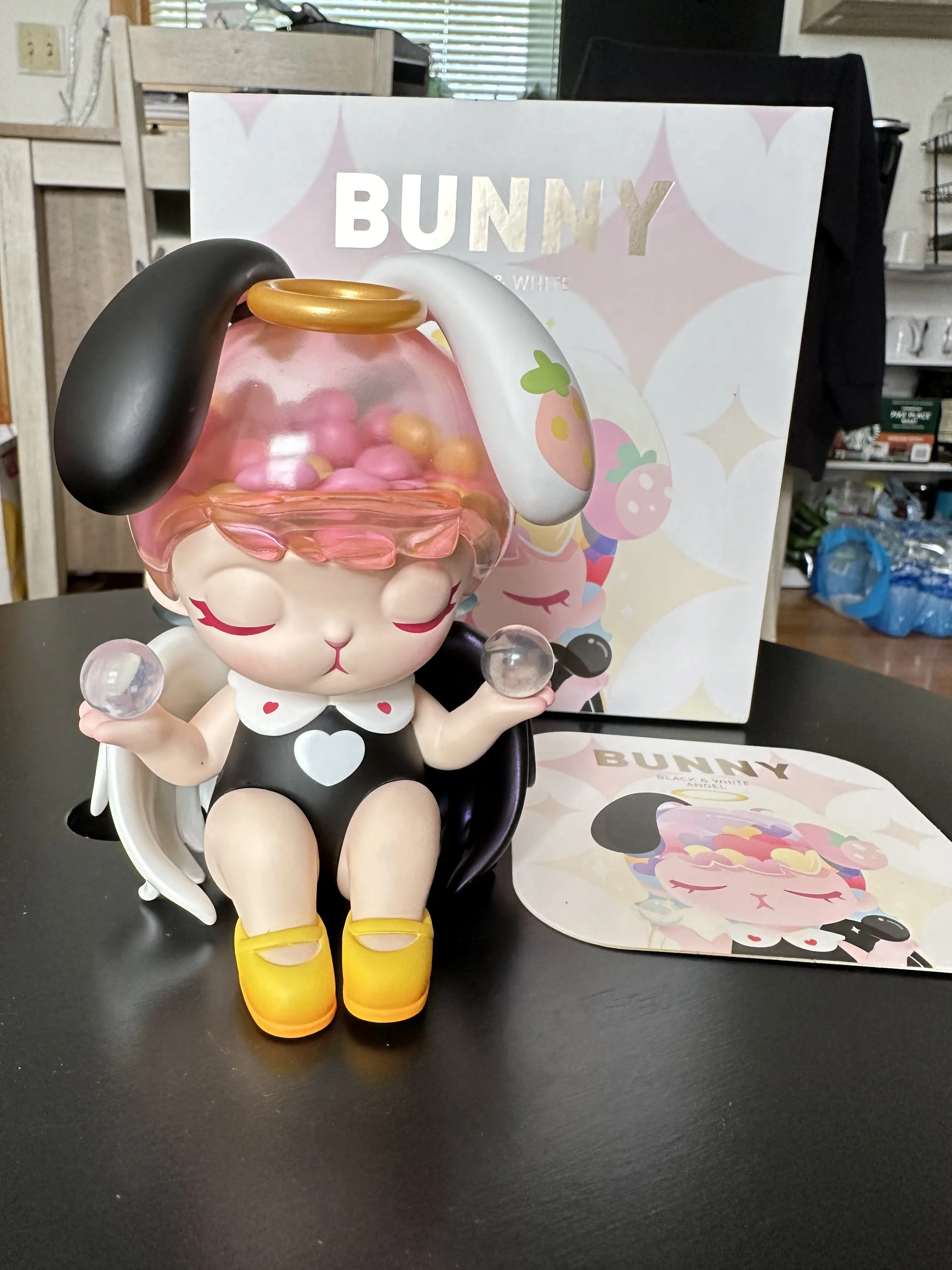 BUNNY Black&White Angel Figurine | Designer Figurines - POP MART (Canada)