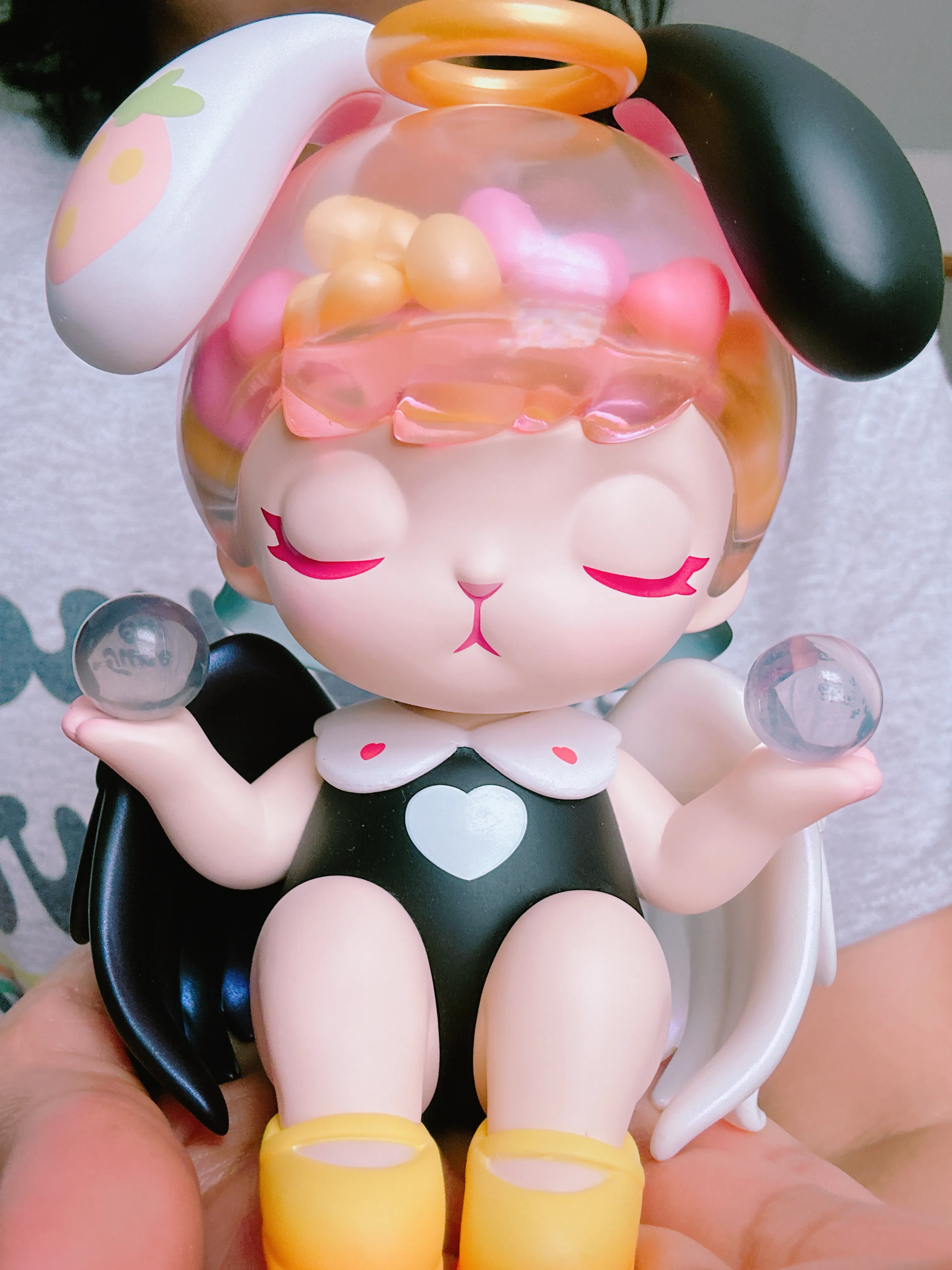 BUNNY Black&White Angel Figurine | Designer Figurines - POP MART (Canada)