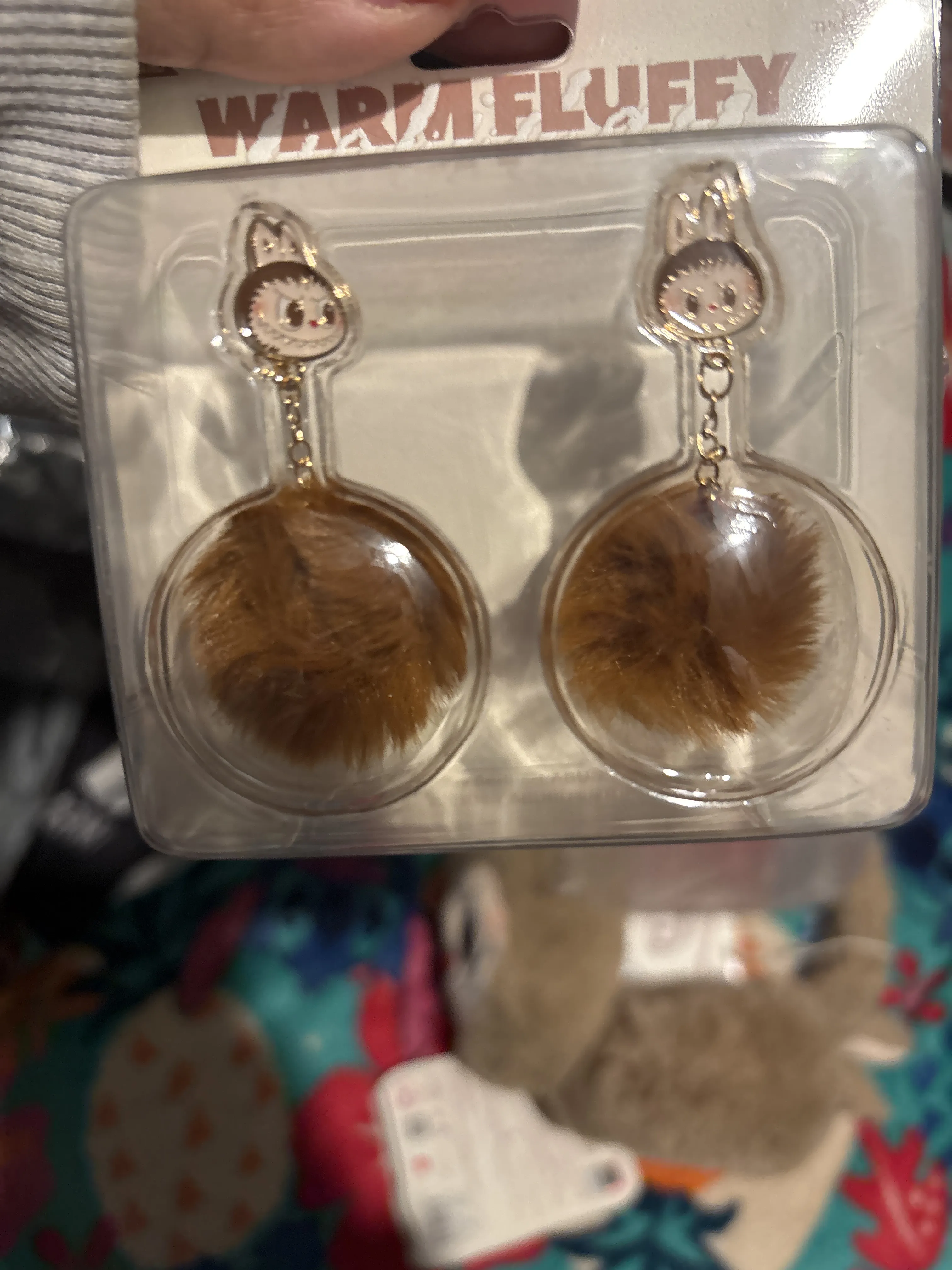 Warm Fluffy Holiday Series-LABUBU Pompom Earring - POP MART (United States)