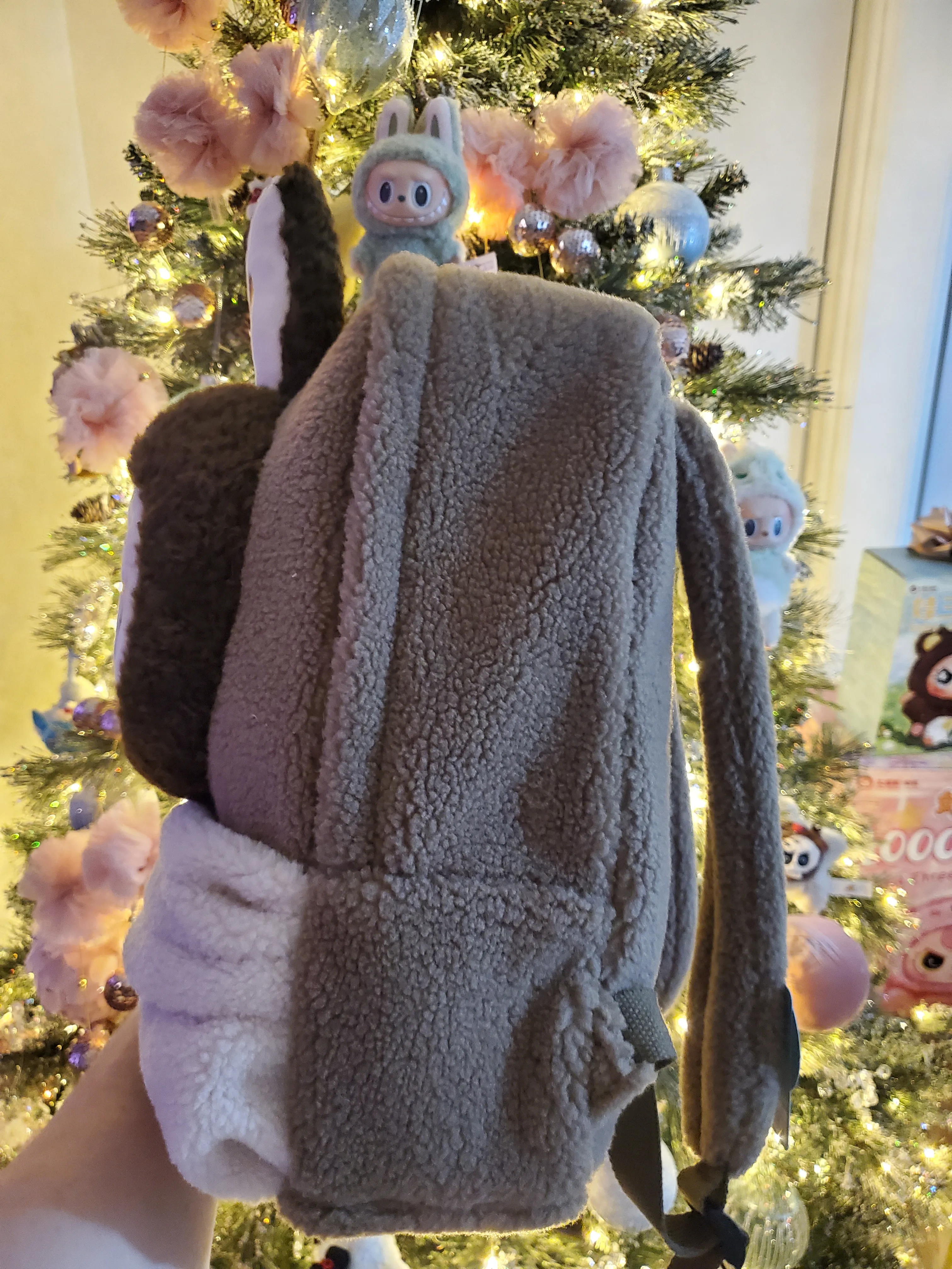 Classic Bag Series-LABUBU Berber Fleece Backpack (Brown) | Bags - POP ...